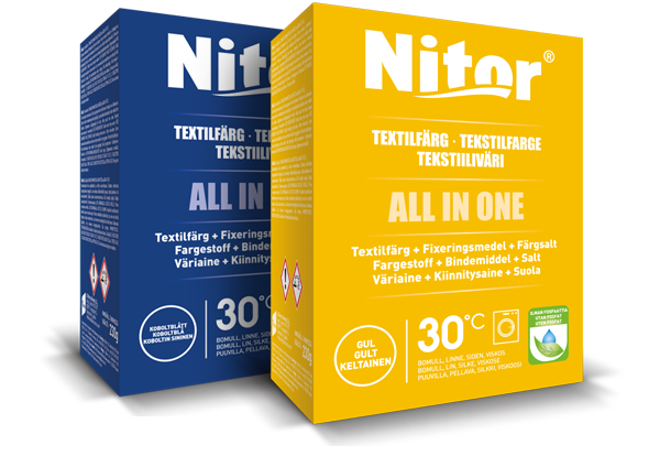 Nitor: Textilfärg för kläder och fläckborttagningsmedel för textilier ...